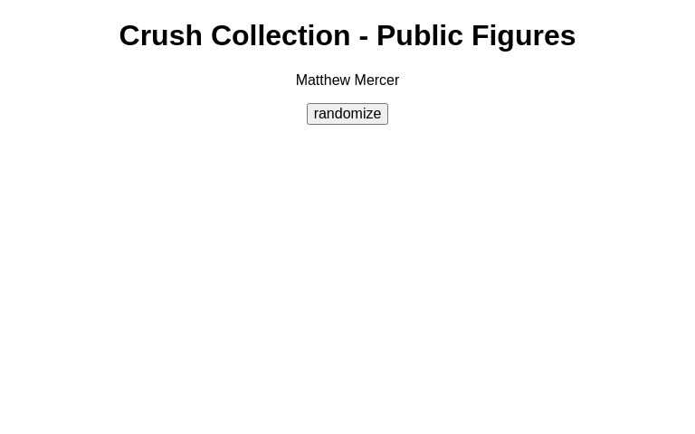 Crush Collection - Public Figures ― Perchance Generator
