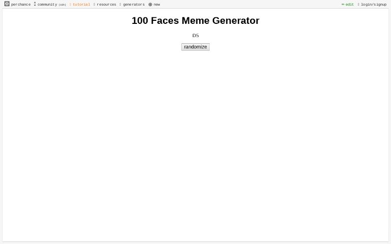 100 Faces Meme Generator