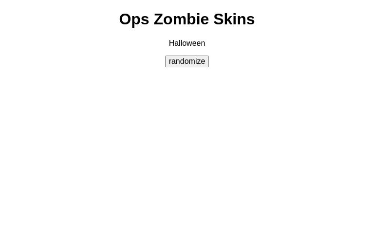 Ops Zombie Skins ― Perchance Generator