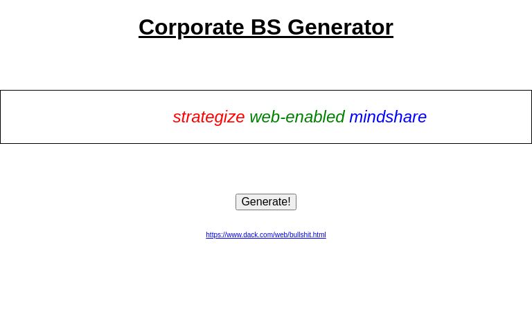 Corporate BS Generator