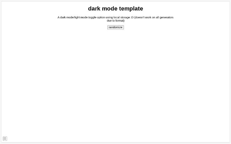 dark mode template ― Perchance Generator