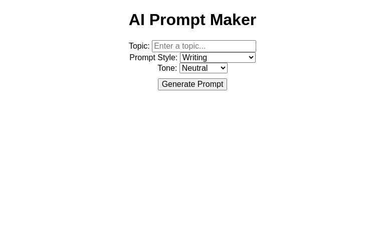 AI Prompt Maker ― Perchance Generator
