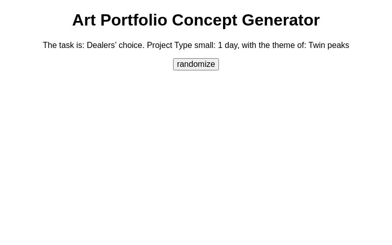 Art Portfolio Concept Generator