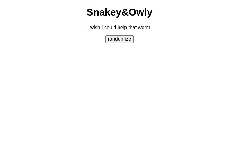 Snakey&Owly ― Perchance Generator