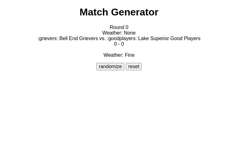Match Generator