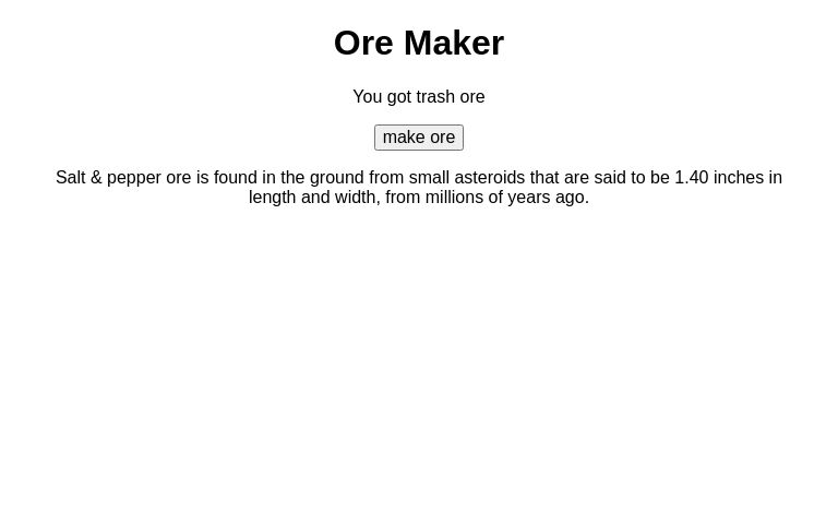 Ore Maker ― Perchance Generator