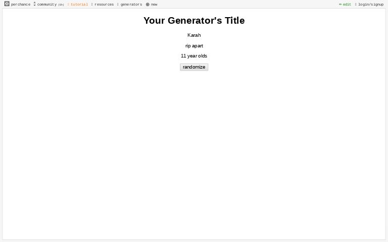 Oreo6g81y6 ― Perchance Generator