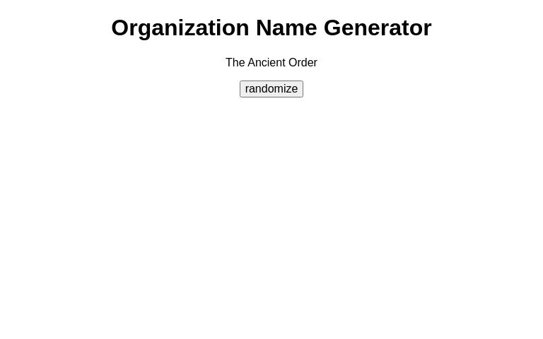 Organization Name Generator
