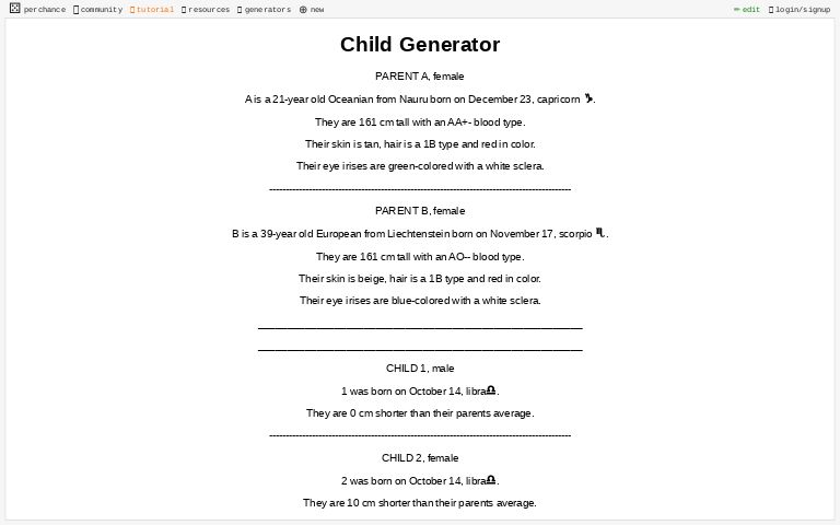 Child Generator