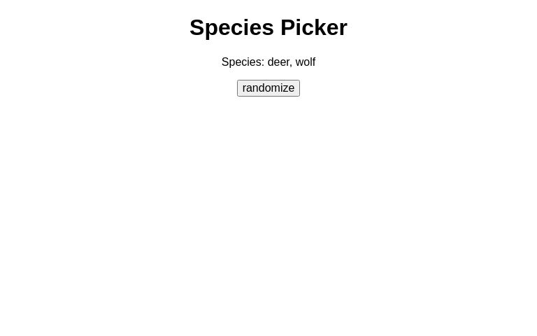 Species Picker ― Perchance Generator