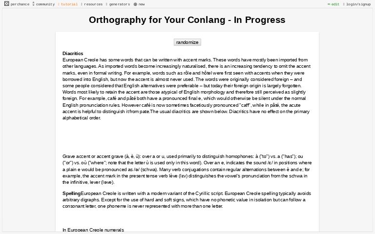 Orthography for Your Conlang - In Progress ― Perchance Generator