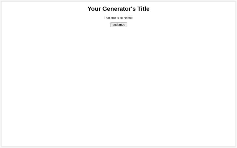 Minimal ― Perchance Generator