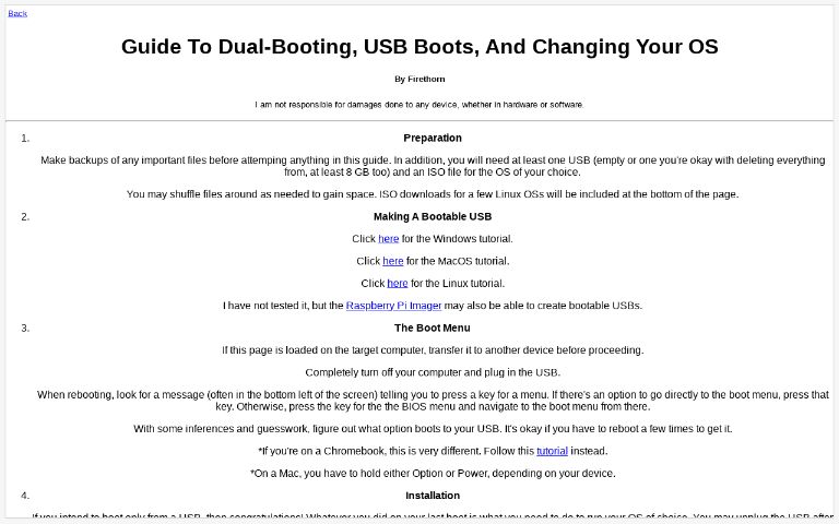 Guide To Dual-Booting, USB Boots, And Changing Your OS ― Perchance Generator