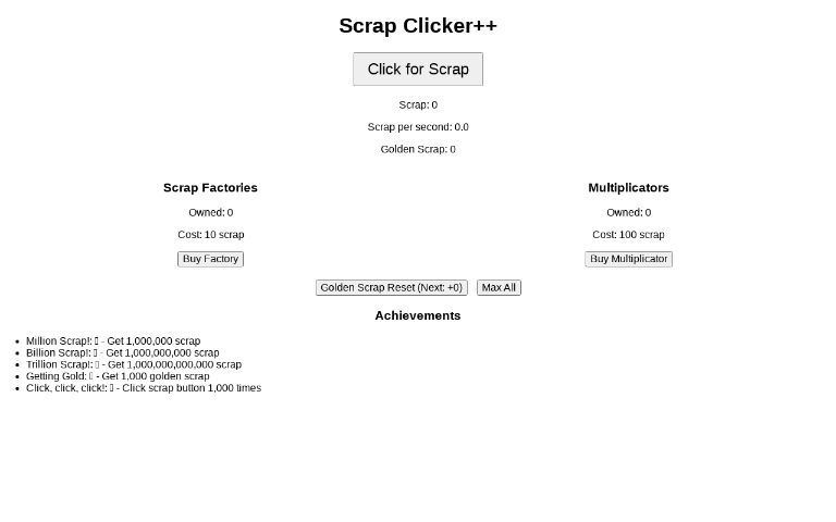 Scrap Clicker++ ― Perchance Generator