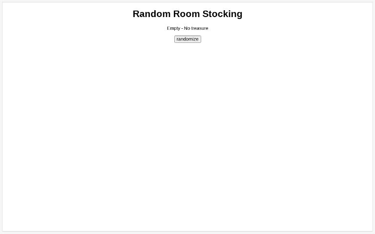 Random Room Stocking ― Perchance Generator