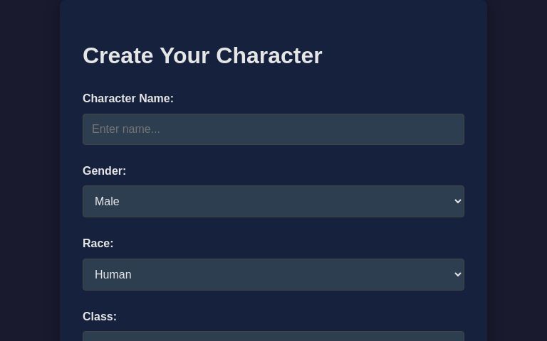 Create Your Character ― Perchance Generator