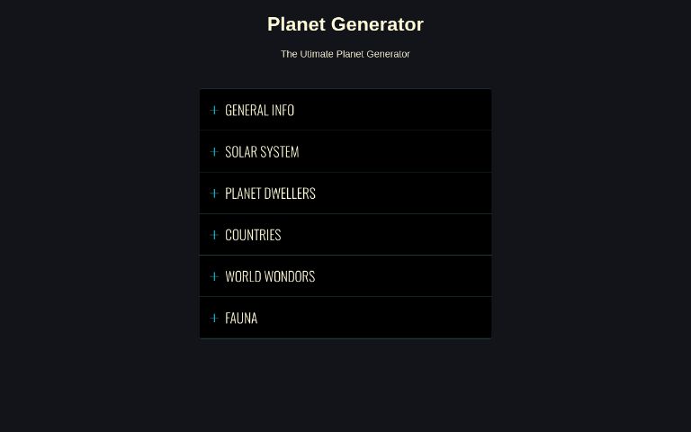 Planet Generator