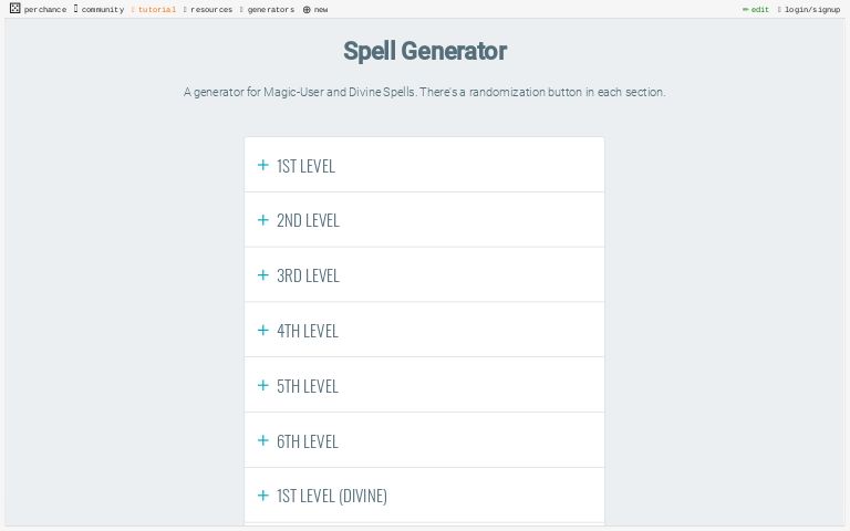 Spell Generator