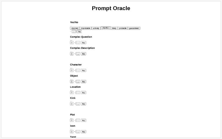 Prompt Oracle ― Perchance Generator
