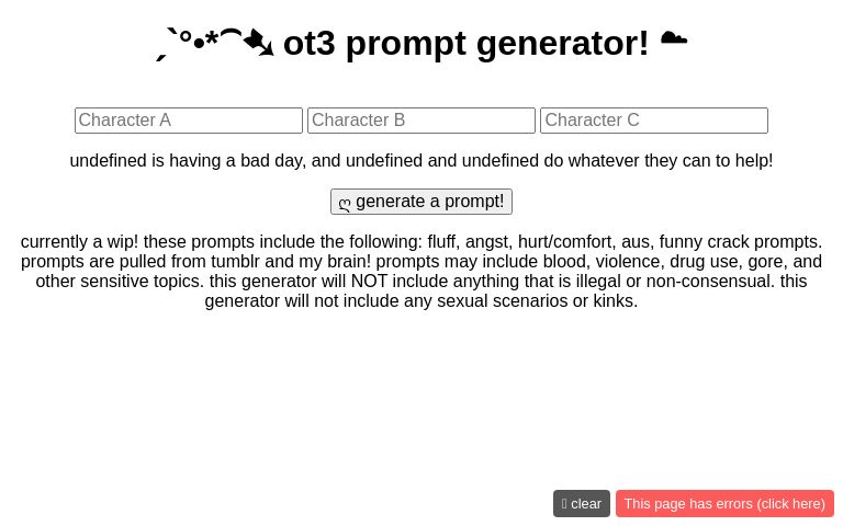 ˏˋ°•*⁀ ot3 prompt generator! ☁︎