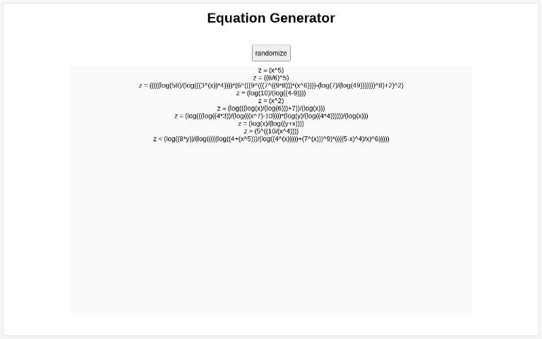 Equation Generator