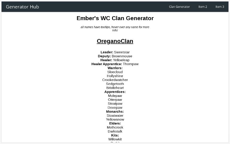 Ember's WC Clan Generator