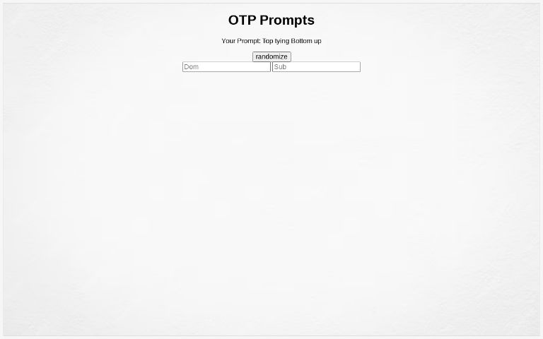 OTP Prompts ― Perchance Generator