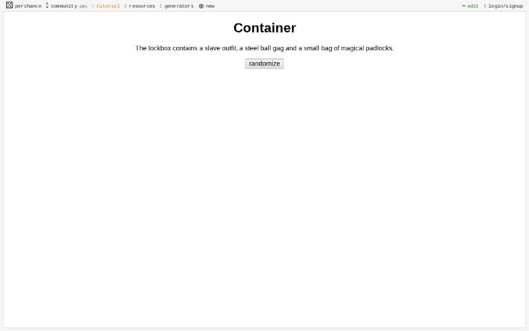 Container ― Perchance Generator