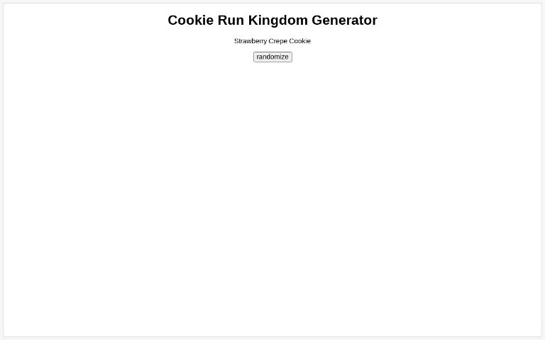 Cookie Run Kingdom Generator