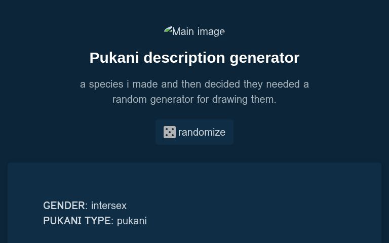 Pukani description generator