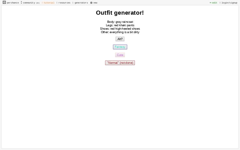 Outfit generator!