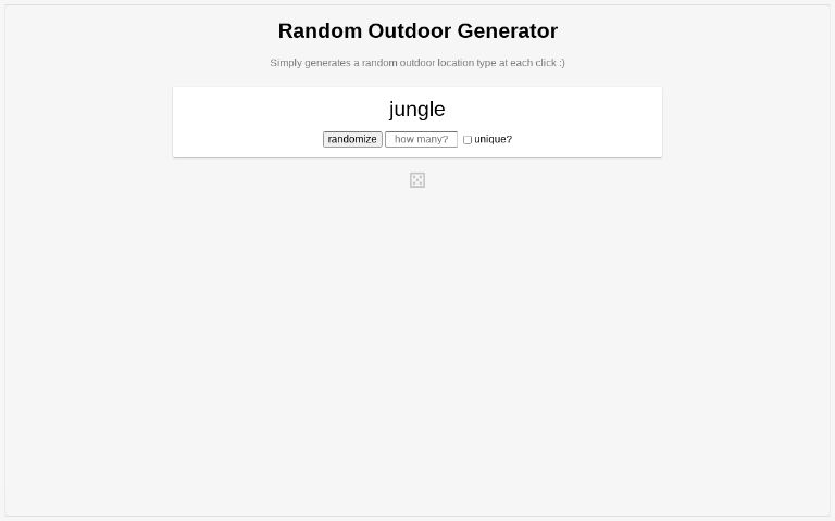 Random Outdoor Generator