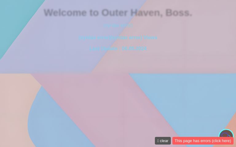 Welcome to Outer Haven, Boss. ― Perchance Generator