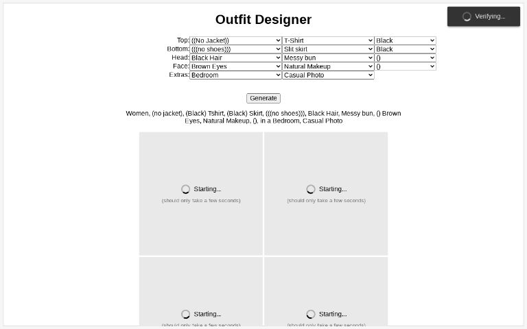 Outfit Designer ― Perchance Generator