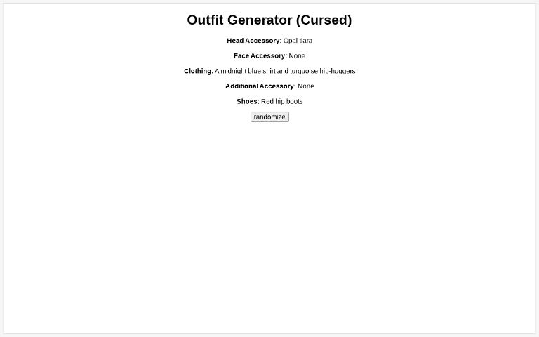 Outfit Generator (Cursed)