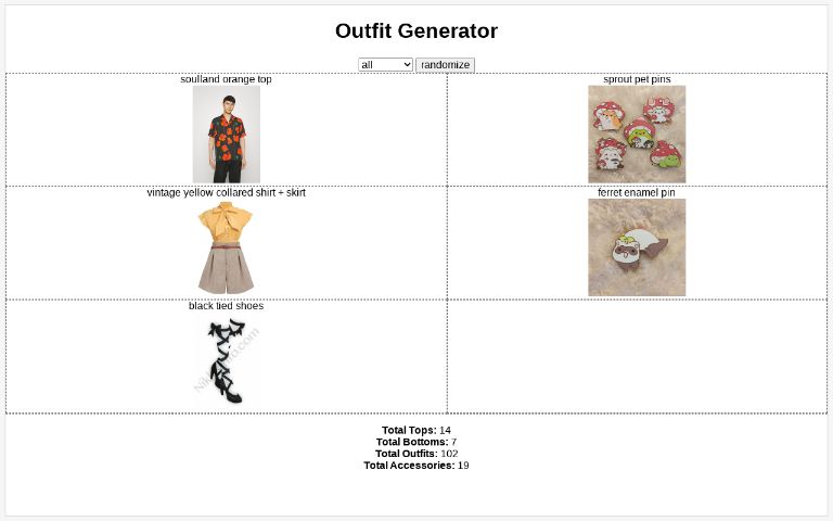 Outfit Generator
