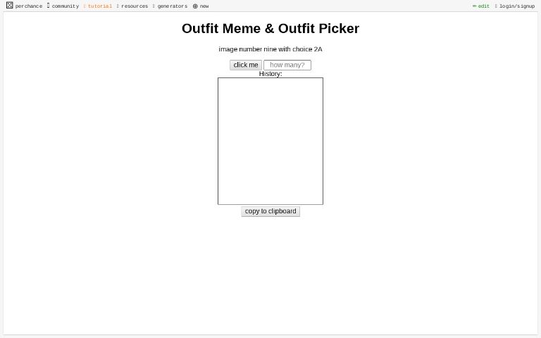 Outfit Meme & Outfit Picker ― Perchance Generator