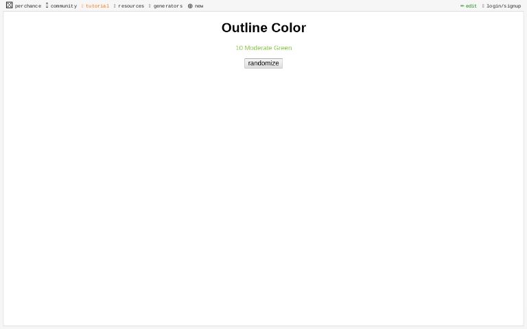 Outline Color ― Perchance Generator