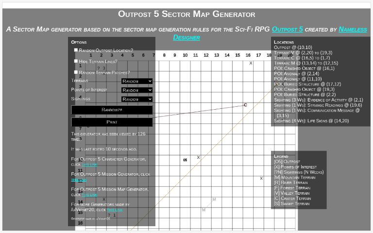 Outpost 5 Sector Map Generator