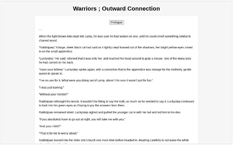Warriors ; Outward Connection ― Perchance Generator