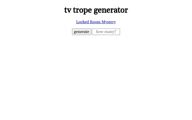 tv trope generator