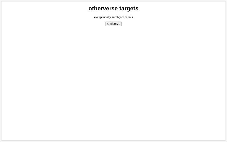 otherverse targets ― Perchance Generator