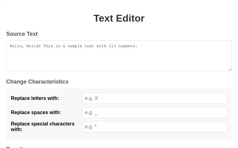 Text Editor ― Perchance Generator