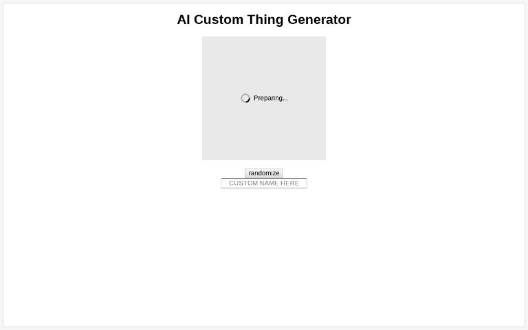 AI Custom Thing Generator