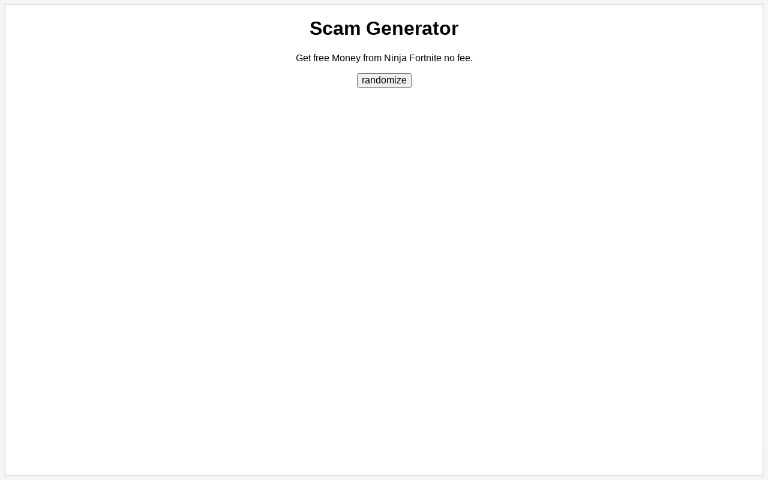 Scam Generator