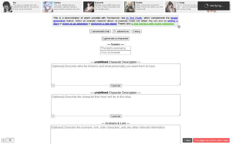 Custom Fantasy Explorer (online, free, no sign-up, unlimited) ― Perchance Generator