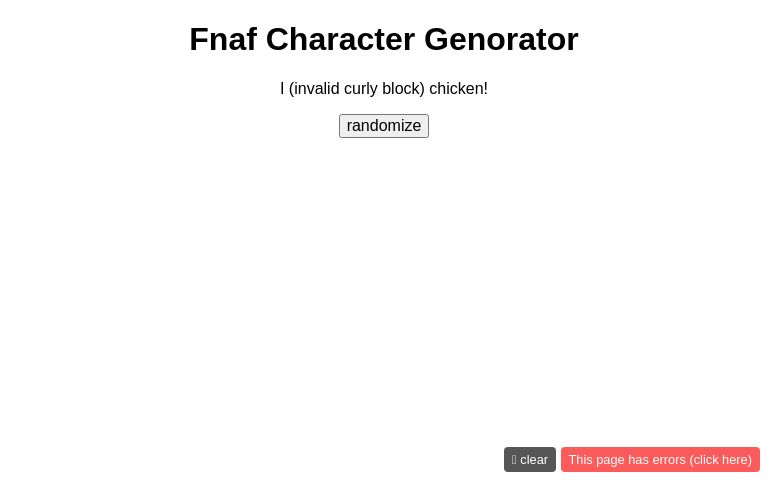 Fnaf Character Genorator ― Perchance Generator
