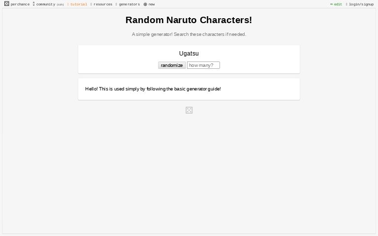 Random Naruto Characters! ― Perchance Generator