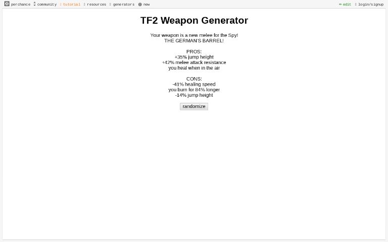 TF2 Weapon Generator