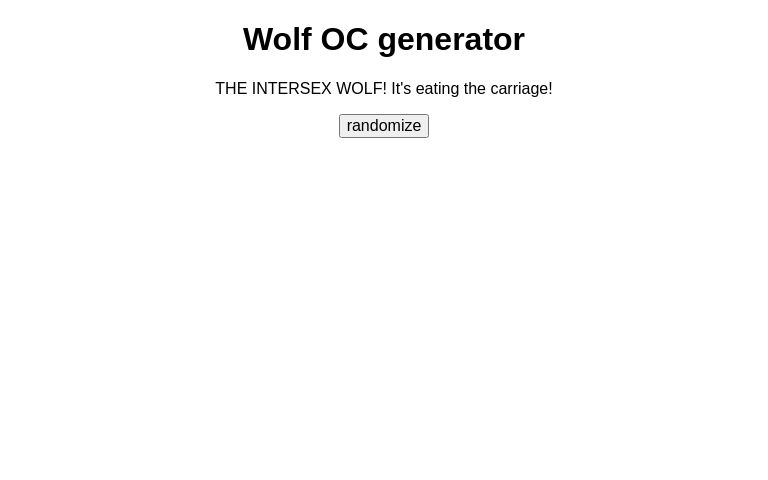 Wolf OC generator